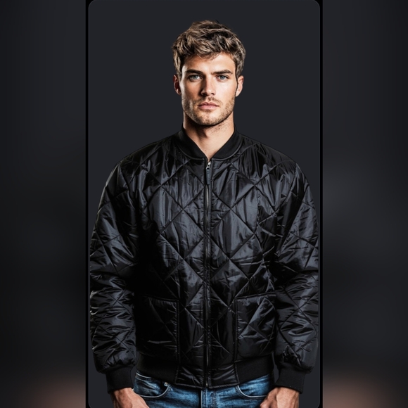 Fox | Jackets & Coats | Fox Mens Quilted Black Bomber Jacket | Poshmark